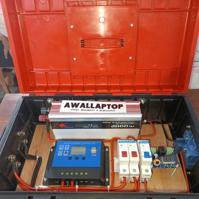 Jual langsung order saja] box panel portable 12v 2000w 220v scc 40A box ...