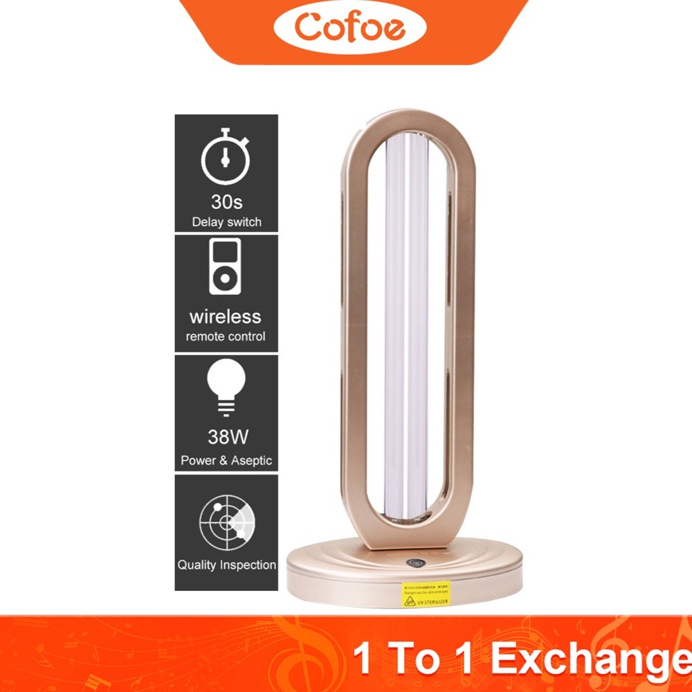 Jual Lampu Disinfeksi Ultraviolet Cofoe 38W UV Tanpa Ozon Sterilisasi Lampu Pembasmi Tungau ...