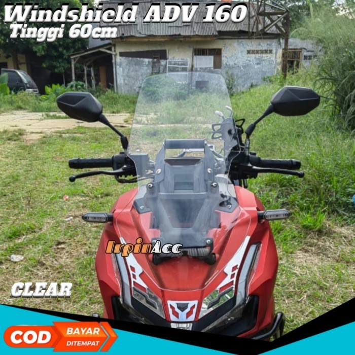 Jual Windshield ADV 160 STANDAR TINGGI smoke Rayben Clear Hitam tinggi ...