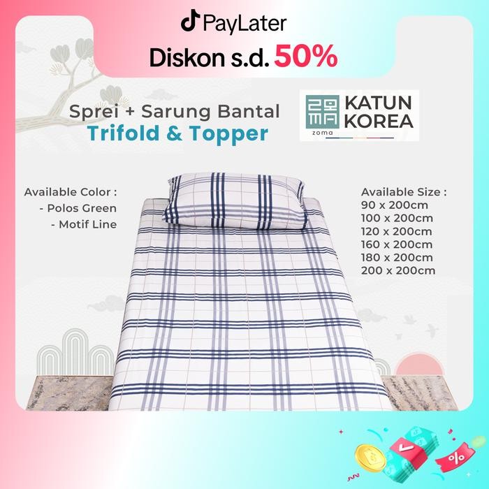 Jual Quantum Dreambox Sprei Set Trifold Dan Topper - Zoma Katun Korea ...
