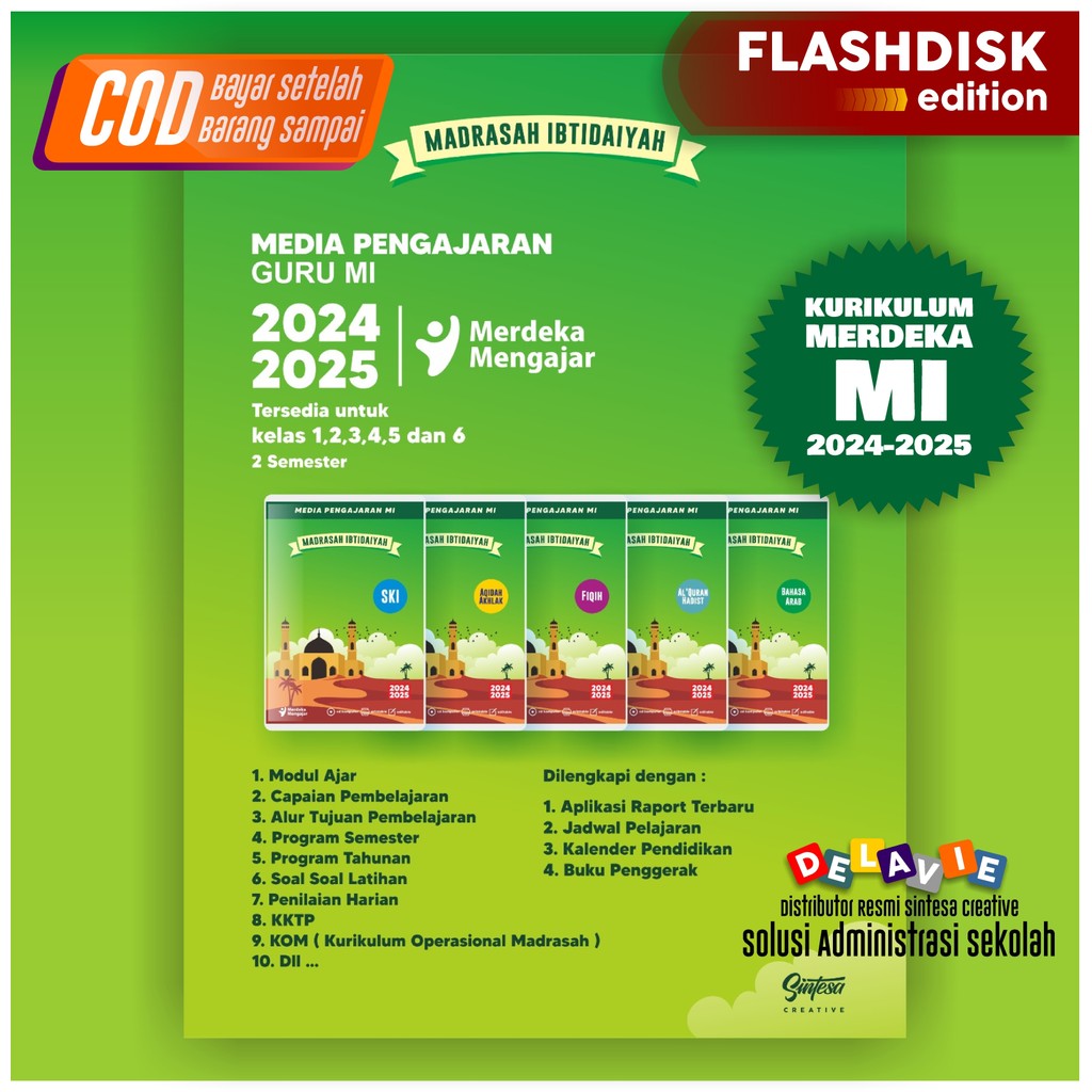 Jual FLASHDISK RPP MODUL AJAR KURIKULUM MERDEKA MAPEL AGAMA MI KELAS 1 - 6 REVISI TERBARU TA ...