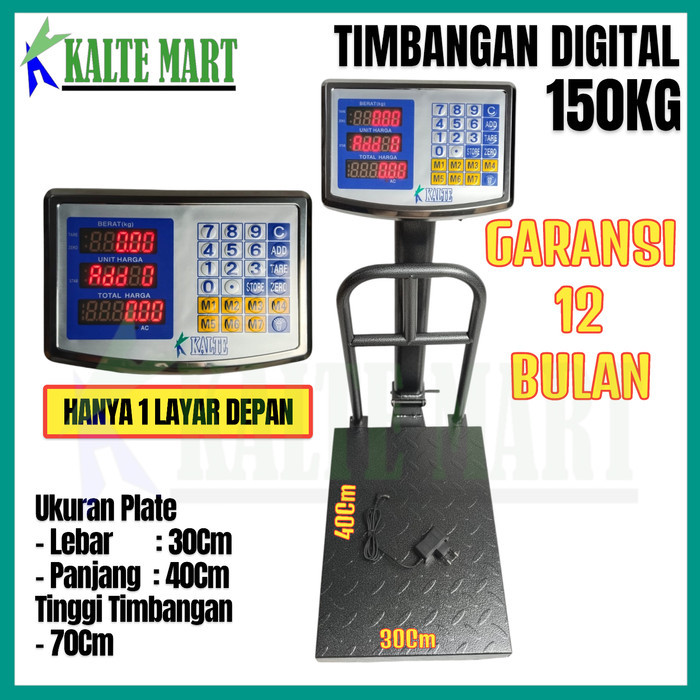 Jual Timbangan Digital 150Kg Timbangan Duduk Digital 150Kg Timbangan Barang 150Kg | Shopee Indonesia