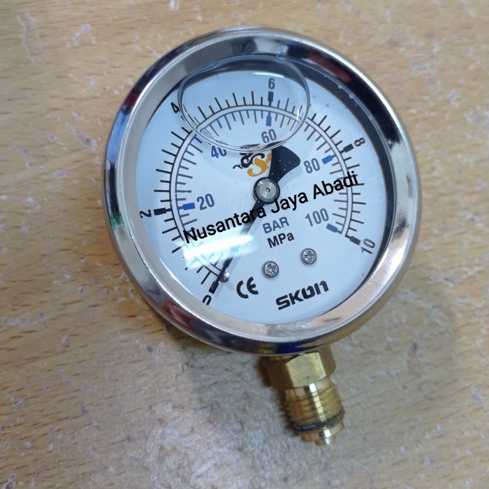Jual Pressure Gauge Skon Stainless 2 1/2 " Inchi 10 Mpa 100 Bar ...
