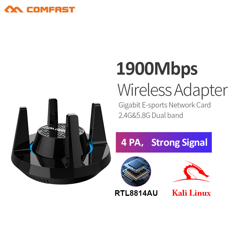 Jual CF-958AC 1900Mbps Dual Band Network Card USB3.0 2.4G&5.8G WiFi Dongle Adapter Externel 4 ...