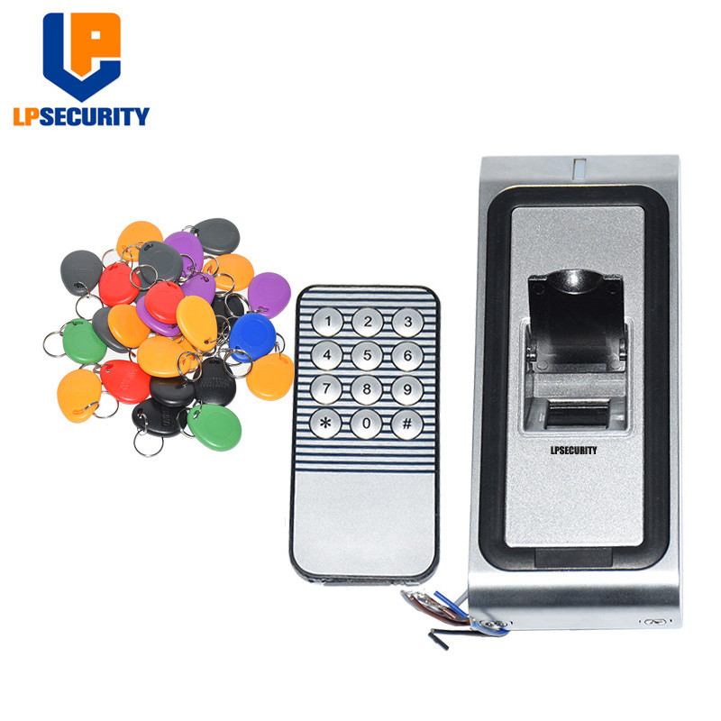 Jual 10 tags Biometric Fingerprint 125KHZ RFID Reader Access Controller ...