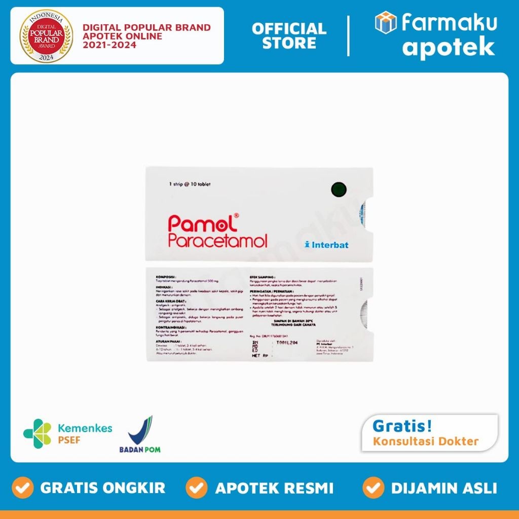 Jual Pamol Strip 10 Tablet - BYM | Shopee Indonesia