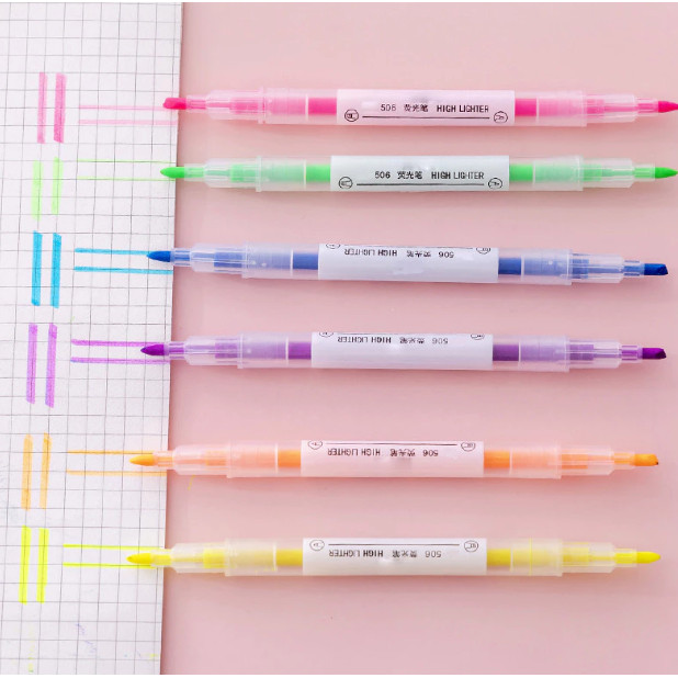 Jual Stabilo 2 Sisi (1 Pack Isi 6pcs) Highlighter Colorful ...