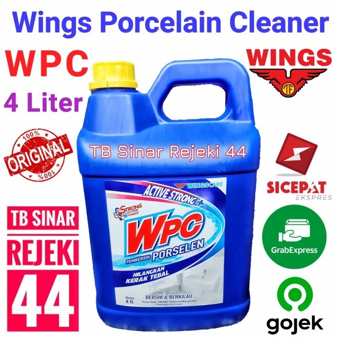 Jual WPC 4 Liter WINGS PORCELAIN CLEANER - Cairan Pembersih Porselen Lantai | Shopee Indonesia