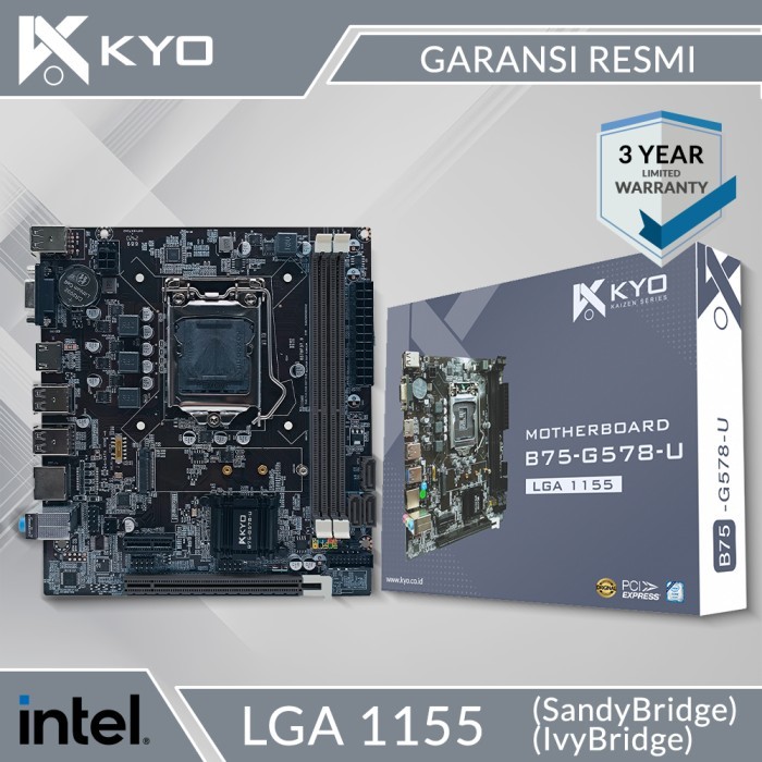 Jual TERLARIS! Motherboard KAIZEN B75 M.2 NVME LGA 1155 DDR3 B75 GARANSI RESMI 3 THN | Shopee ...