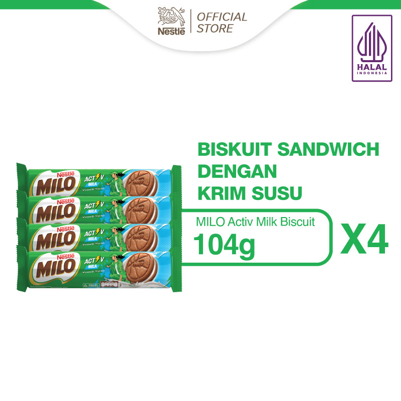 Jual Milo Activ Milk Biscuit x4 | Shopee Indonesia
