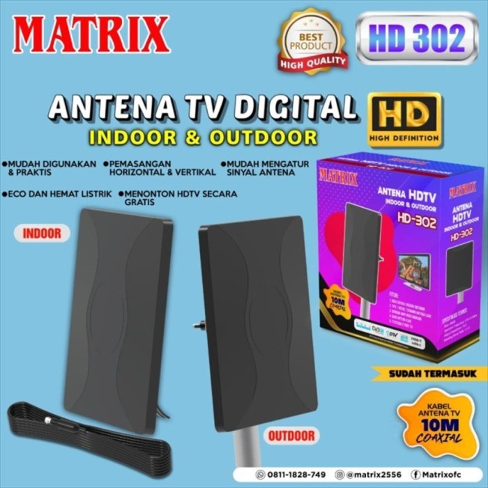 Jual ANTENA TV DIGITAL MATRIX HD 302 SET TOP BOX DVB T2 | Shopee Indonesia
