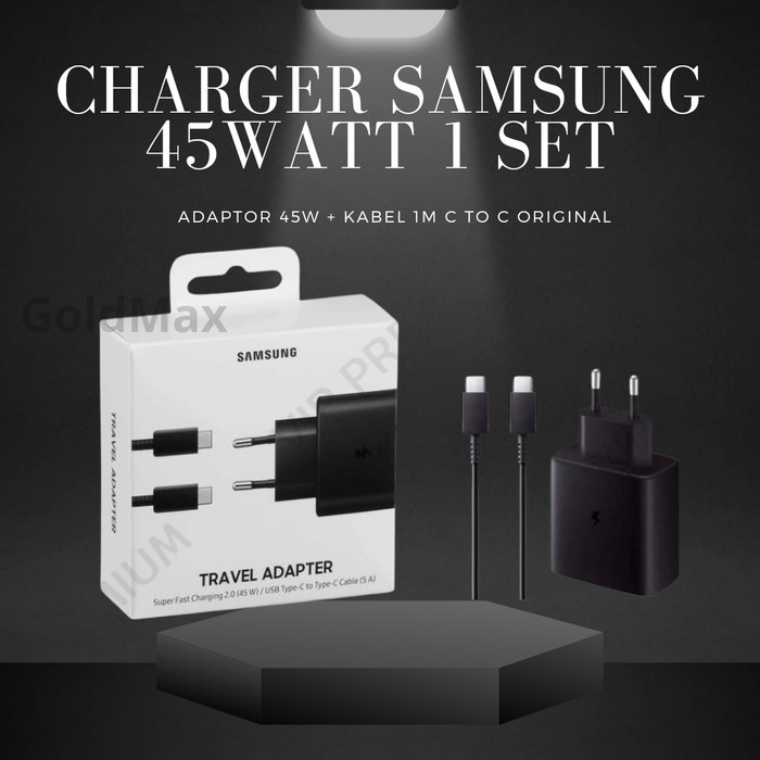 Jual Charger Samsung Super Fast Charging 45W Usb Type C Original 1 Set | Shopee Indonesia
