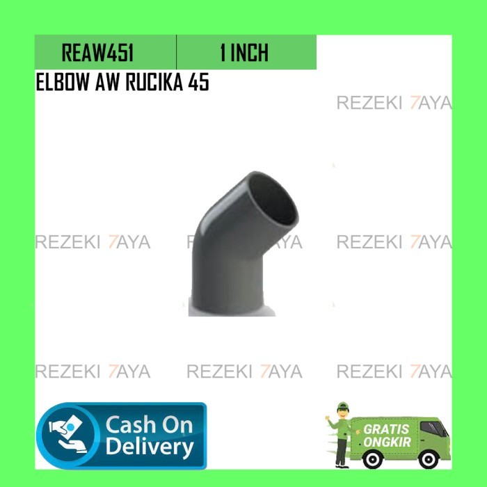 Jual ELBOW AW 45 1 INCH RUCIKA FITTING PIPA AIR PVC RUCIKA SAMBUNGAN ...