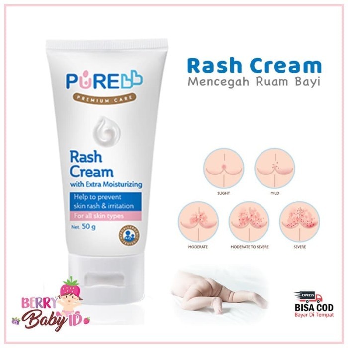Jual Purebb Rash Cream Bayi Ruam Susu Popok Iritasi Asi Keringat Pure ...