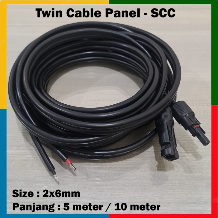 Jual Twin cable 2x6mm2 solar panel MC4 + ferrule 5m 10m | Shopee Indonesia