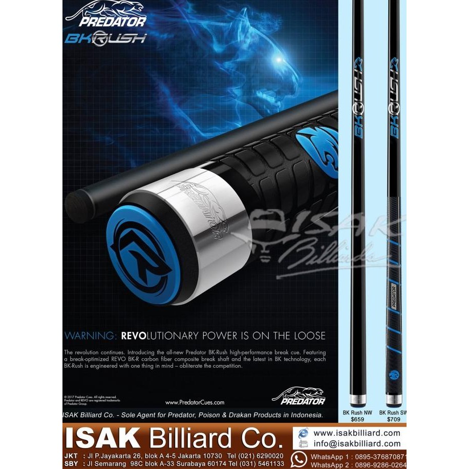 Jual Produk Baru!! Predator Bk Rush Sw - Break Cue Stick Stik Biliar Billiard Asli Revo | Shopee ...