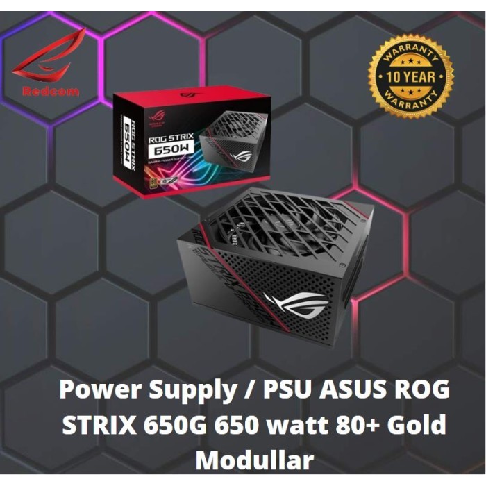 Jual Power Supply / PSU ASUS ROG STRIX 650G 650 watt 80+ Gold Modullar Unit Baru / Segel ...