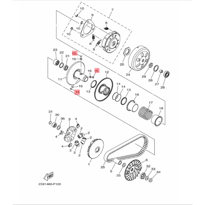 Jual Pin Pen Secondary Cvt Fazzio Grand Filano Hybrid Ygp 2Ph-E7664-00 ...