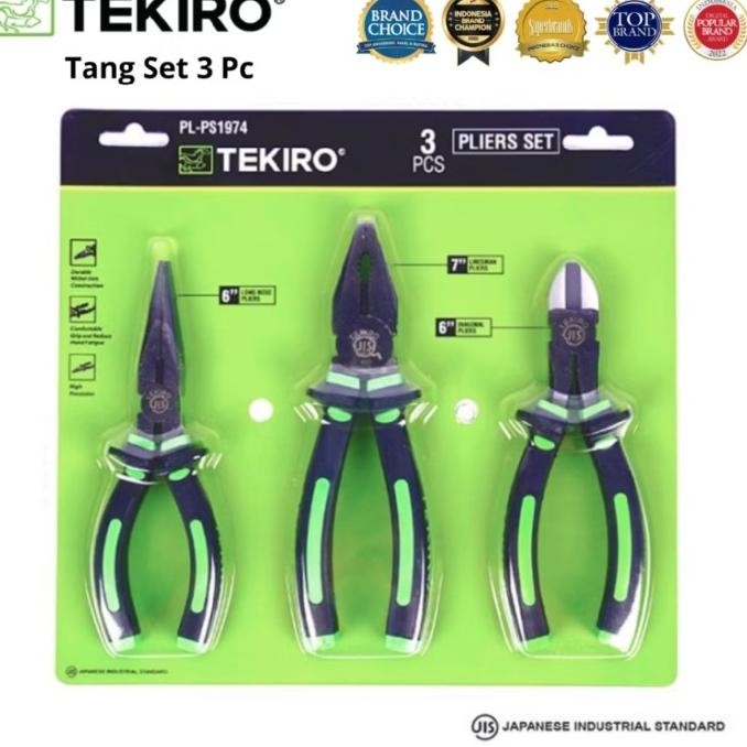Jual Produk Baru!! TEKIRO tang set 3pcs tang kombinasi 7", tang lancip ...