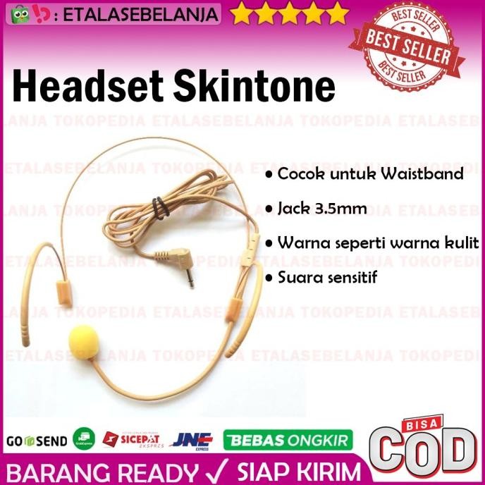 Jual sale! skin color - skin tone headset microphone krezt h-03 - warna ...