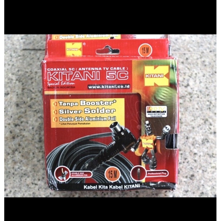 Jual Kabel Antena Kitani Siap Pakai/Kitani Kabel Tv 15M Original | Shopee Indonesia