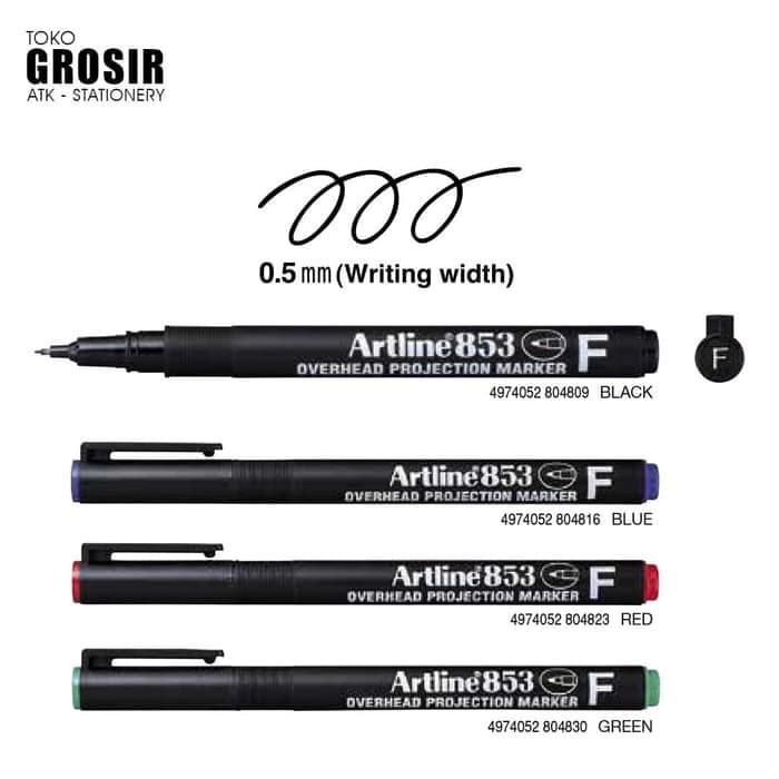 Jual Spidol Overhead Projector Marker OHP Artline EK-853 - | Shopee ...