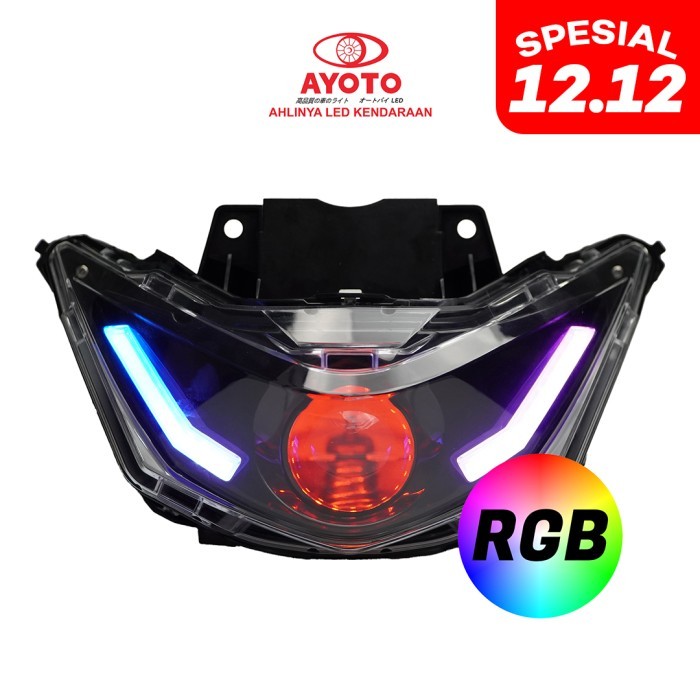 Jual Headlamp Reflektor Full Set Beat Deluxe Biled Projector 2Inchi ...