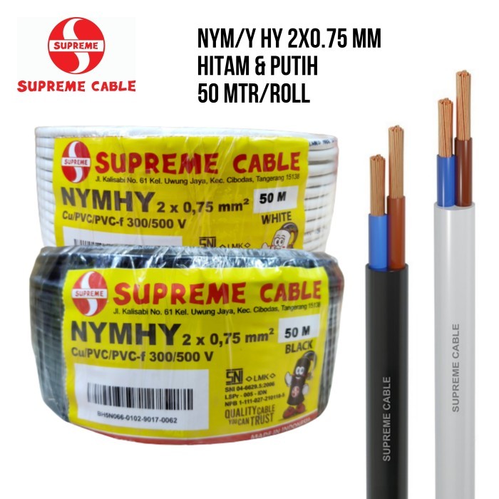 Jual Kabel Supreme Serabut Nymhy Nyyhy 2X0.75 2X0,75 Mm 50M 50 Meter | Shopee Indonesia