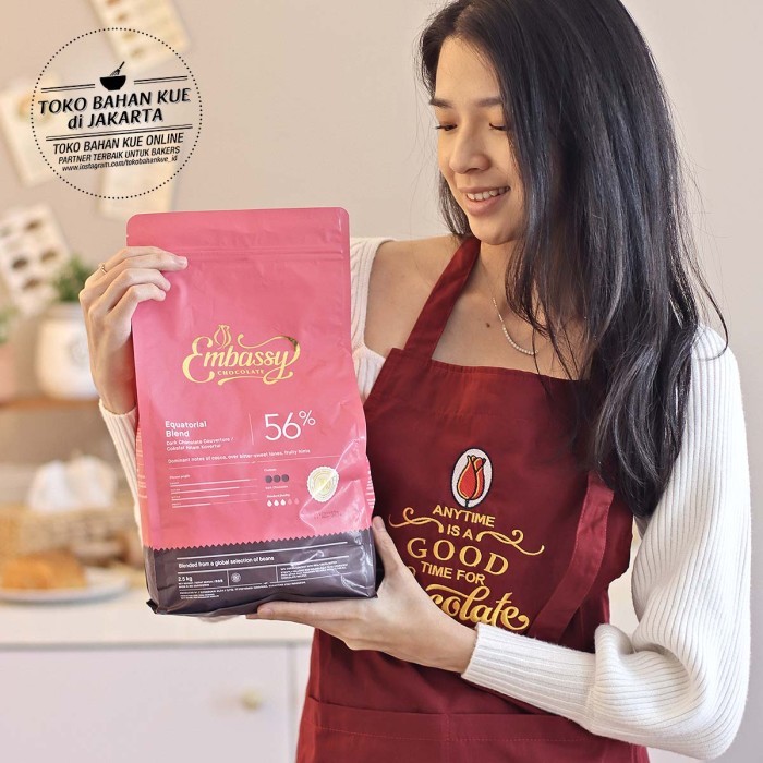 Jual Embassy Chocolate - Equatorial Blend 56% 2,5kg Dark Couverture ...