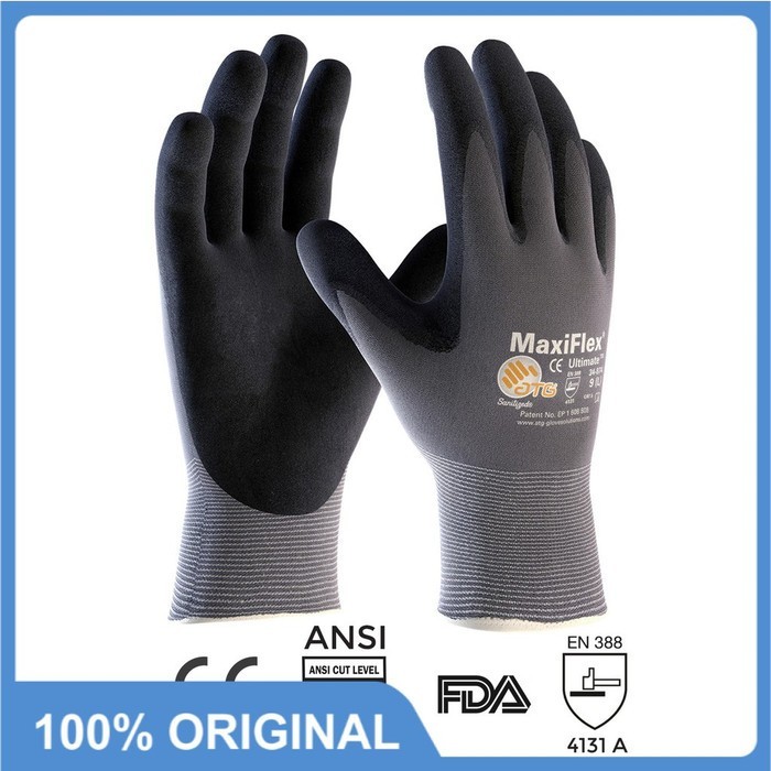 Jual SAFETY GLOVE PALM FIT PIP ATG MAXIFLEX 34-874 ULTIMATE ORIGINAL ...