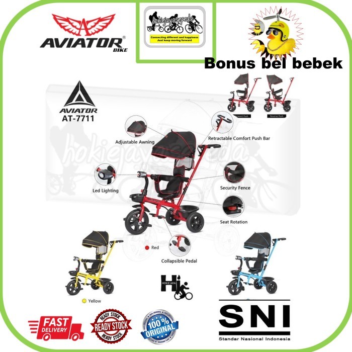 Jual Sepeda Roda Tiga Stroller Aviator Kursi Hadap Depan Belakang ...
