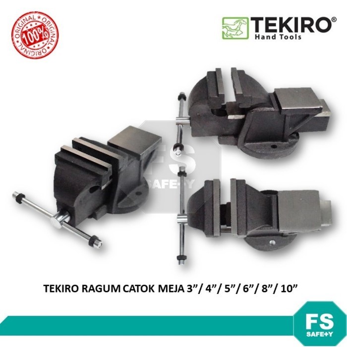 Jual Tekiro Catok Ragum Meja 3 4 5 6 8 10 Inch Bench Vise Steel Body ...
