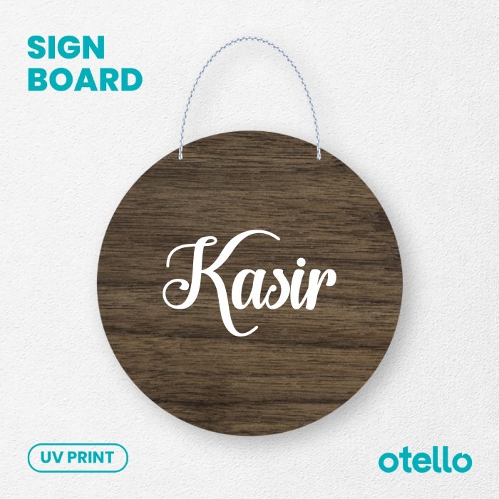 Jual Kasir Signage Kayu Wooden Papan Nama Ruangan Gantung Sign Board ...