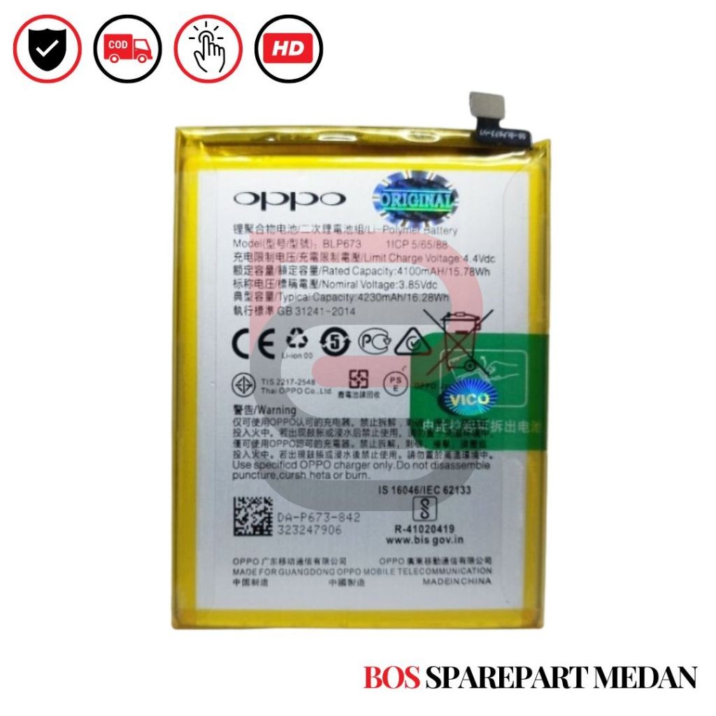 Jual BATERAI OPPO BLP673 / A3S / A5S / A7 / A12 / A31 / A11K / C1 ...