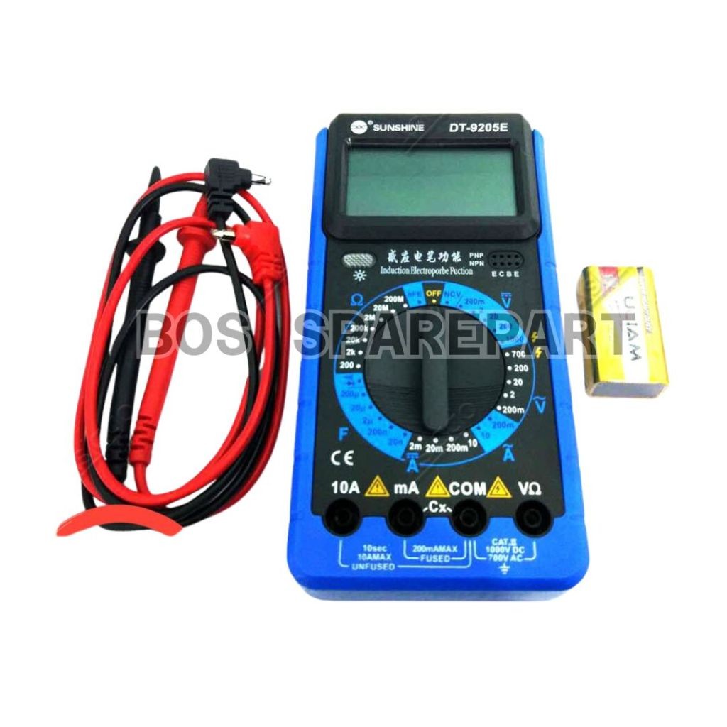 Jual TOOLS MULTITESTER DIGITAL SUNSHINE DT - 9205E ( BIG ) | Shopee ...