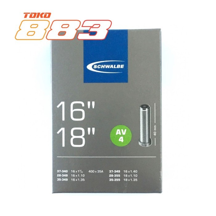 Jual Ban Dalam Schwalbe 16/18 Inch Av4 Pentil Besar Schrader | Shopee Indonesia