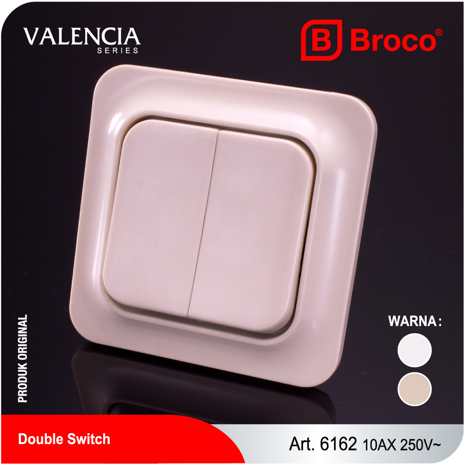 Jual Broco Electrical Saklar Seri Valencia (6162) | Shopee Indonesia