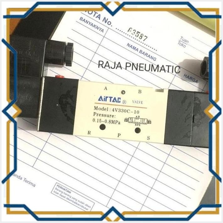 Jual [rjp] solenoid valve 4v330c-10 3/8 inch airtac | Shopee Indonesia