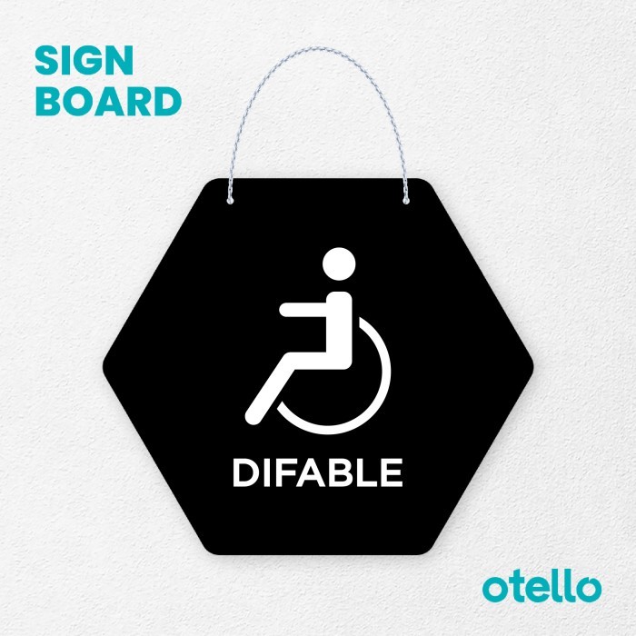 Jual Sign Difable Signage Board Acrylic Papan Gantung Label Akrilik ...