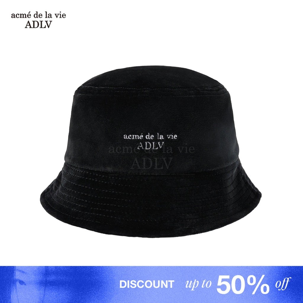 Jual [ADLV] Basic Logo Velour Bucket Hat Black - Topi Standard Fit ...