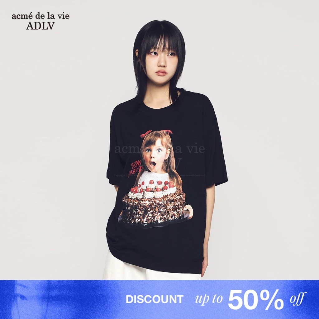 Jual [ADLV] Chocolate Cake Girl Lettering Baby Face Short Sleeve T ...