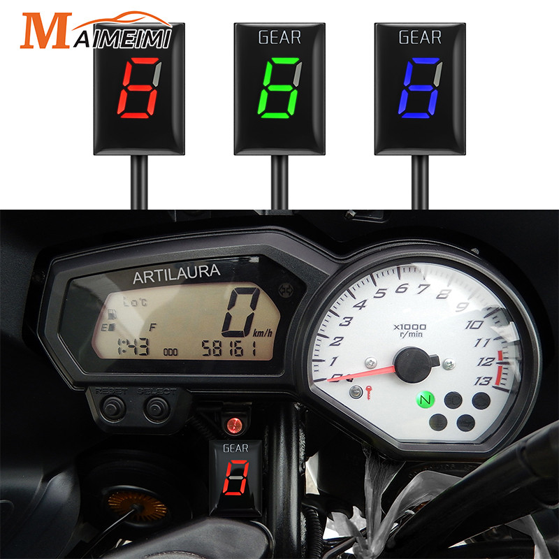 Jual ZOID Motorcycle Gear Indicator For YAMAHA YZF-R6 R1 TDM900 XJ6 FZ6 ...
