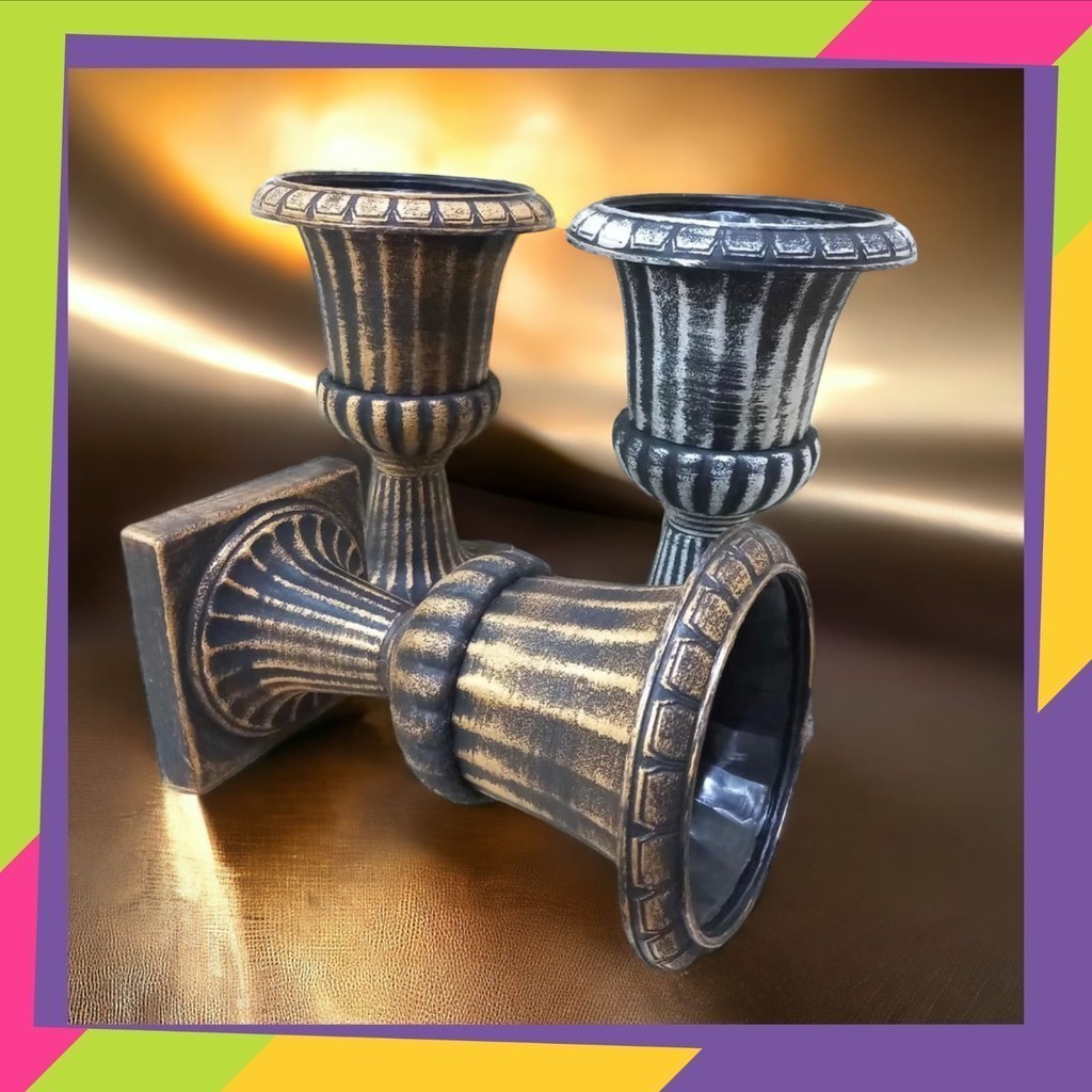 Jual Cuci Gudang 1112 / Pot Bunga Plastik Tropy Piala Putih / Vas Bunga ...