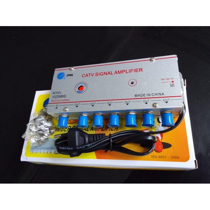Jual CATV Signal Amplifier 6 Way Penguat Sinyal TV Kualitas Bagus ...