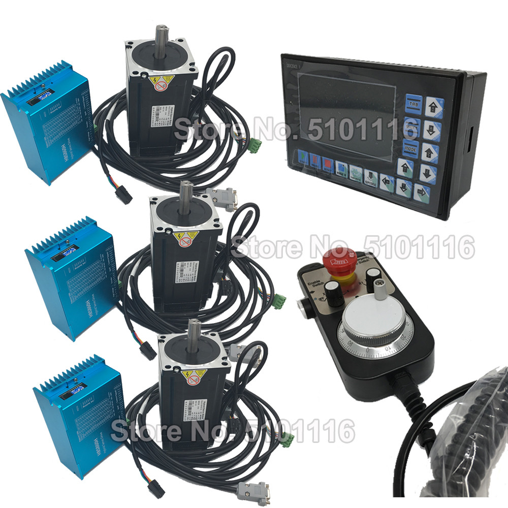 Jual SNK XYZ Axis 12Nm Nema34 86MM Hybird Closed Loop Stepper Motor Driver Easy Servo + 3 Axis ...