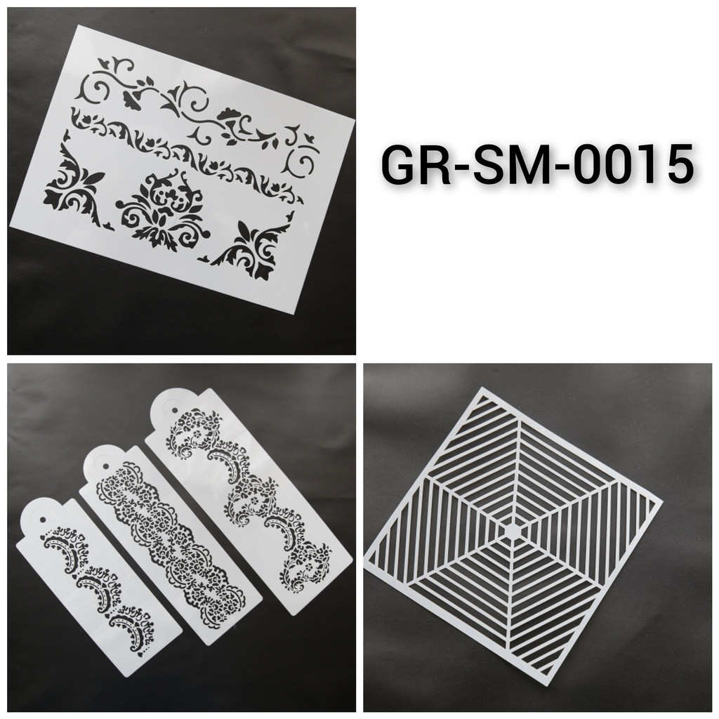 Jual GR-SM-0015 Cake stencil stensil kue motif ukiran batik lace renda ...