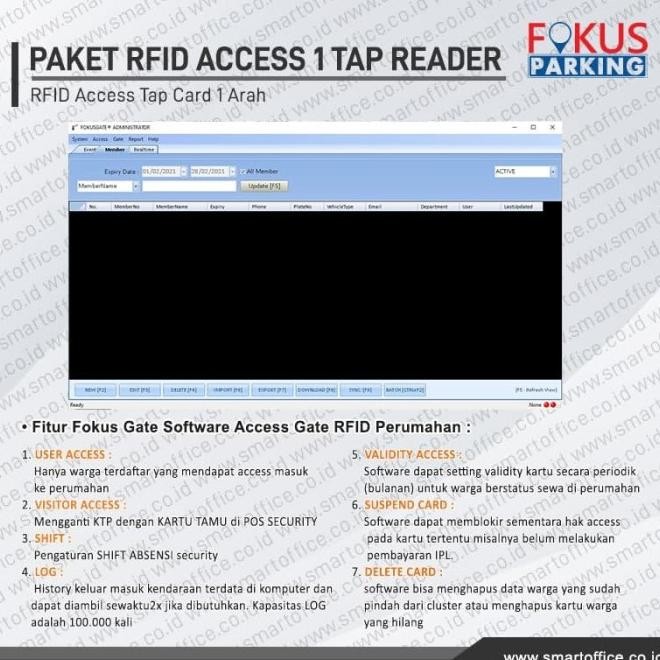 Jual Paket Cardteck Rfid Access Barrier Gate 1 Reader Tap Card 