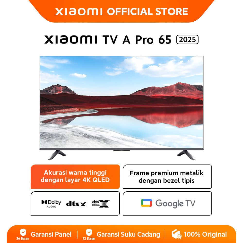 Jual Xiaomi TV A Pro 65 2025 | Layar QLED 4K | Dolby Audio™ ,DTS-X, DTS Virtual:X | 1,07 milliar ...