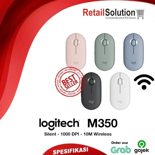 Jual Mouse Wireless Bluetooth - Logitech PEBBLE M350 / M-350 Garansi Resmi | Shopee Indonesia