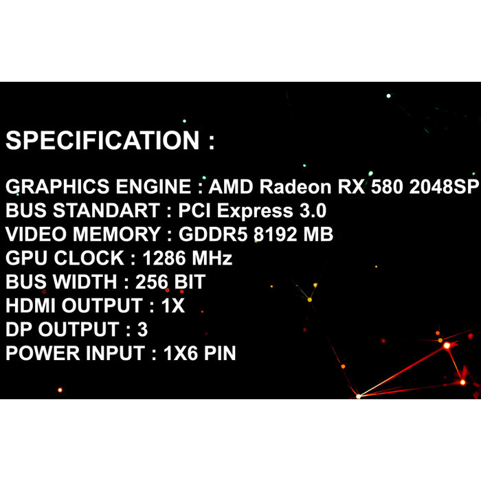 Jual VGA VENOMRX RADEON RX 580 8GB GDDR5 256 BIT Resmi | Shopee Indonesia